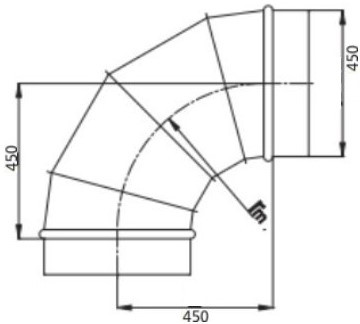 Spiro bocht - ∅ 450 mm - 90° - voor spirobuis kopen? | Spirototaal